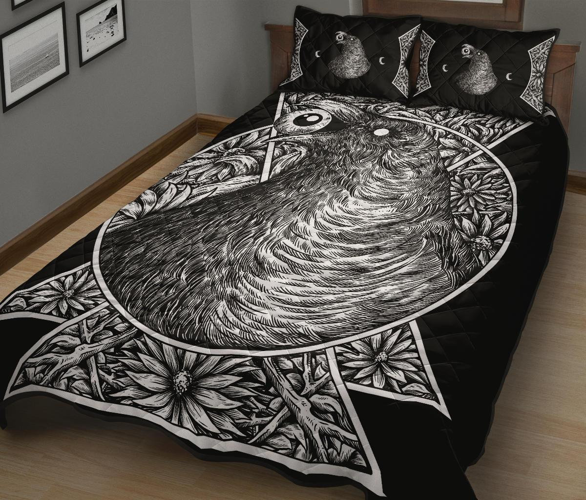 Gothic Quilt Black Crow Eye 3 Piece Bed Set-gothic - Etsy
