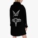 Satanic Pentagram Drip Women's Loose-fitting Bathrobe Lucifer Version ...