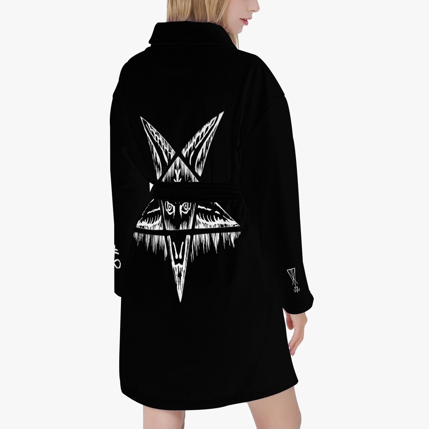 Satanic Pentagram Drip Women's Loose-fitting Bathrobe - Etsy