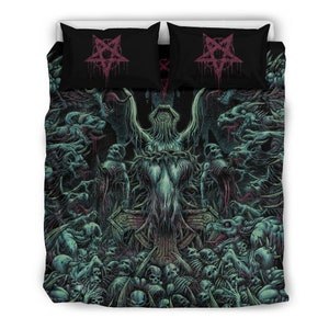 Skull Inverted Cross Crowned Goat Impaled Skeleton Demon Church ...