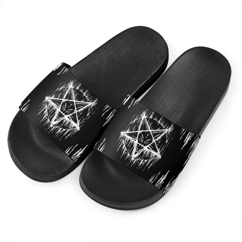 Satanic Pentagram Slippers-satanic Shoes-important-look at - Etsy