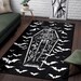 Bat Skull Skeleton Coffin Shrine Area Rug-coffin Rug-skull - Etsy