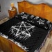 Skull Satanic Pentagram Drip Quilt 3 Piece Bed Set-satanic Pentagram ...