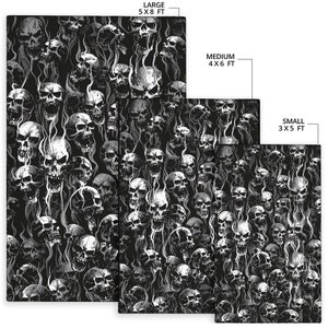 New Skull Smoke Style! Area Rug New Black and White Texture-skull Rugs ...