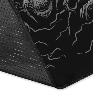 Skull Skeleton Satanic Goat Hooded Demon Area Rug Dark Version-satanic ...