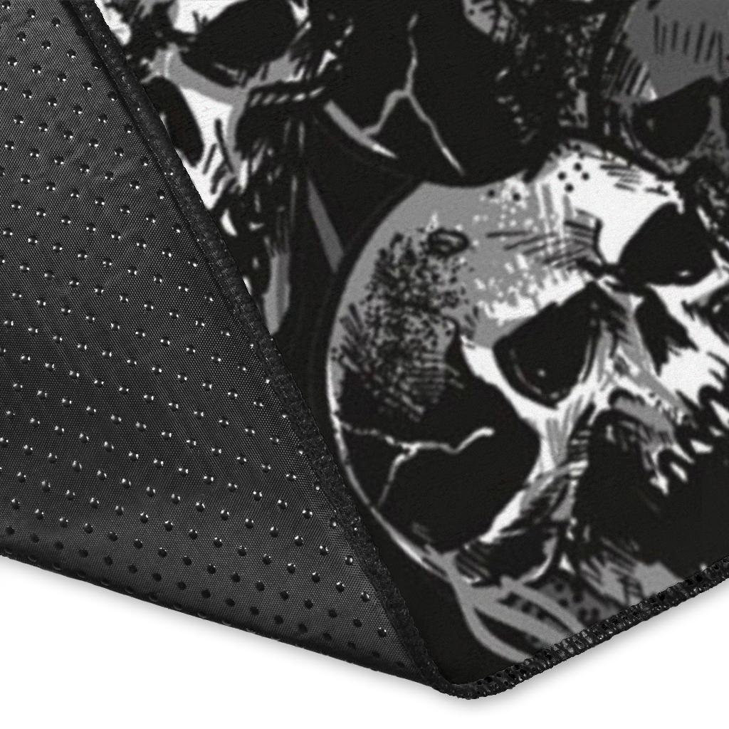 New Skull Smoke Style Area Rug New Black And White | Etsy