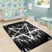 Satanic Inverted Pentagram Area Rug Large Pentagram Version-satanic Rug ...