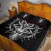 Skull Satanic Goat Satanic Pentagram Serpent Flame Quilt 3 Piece Bed ...