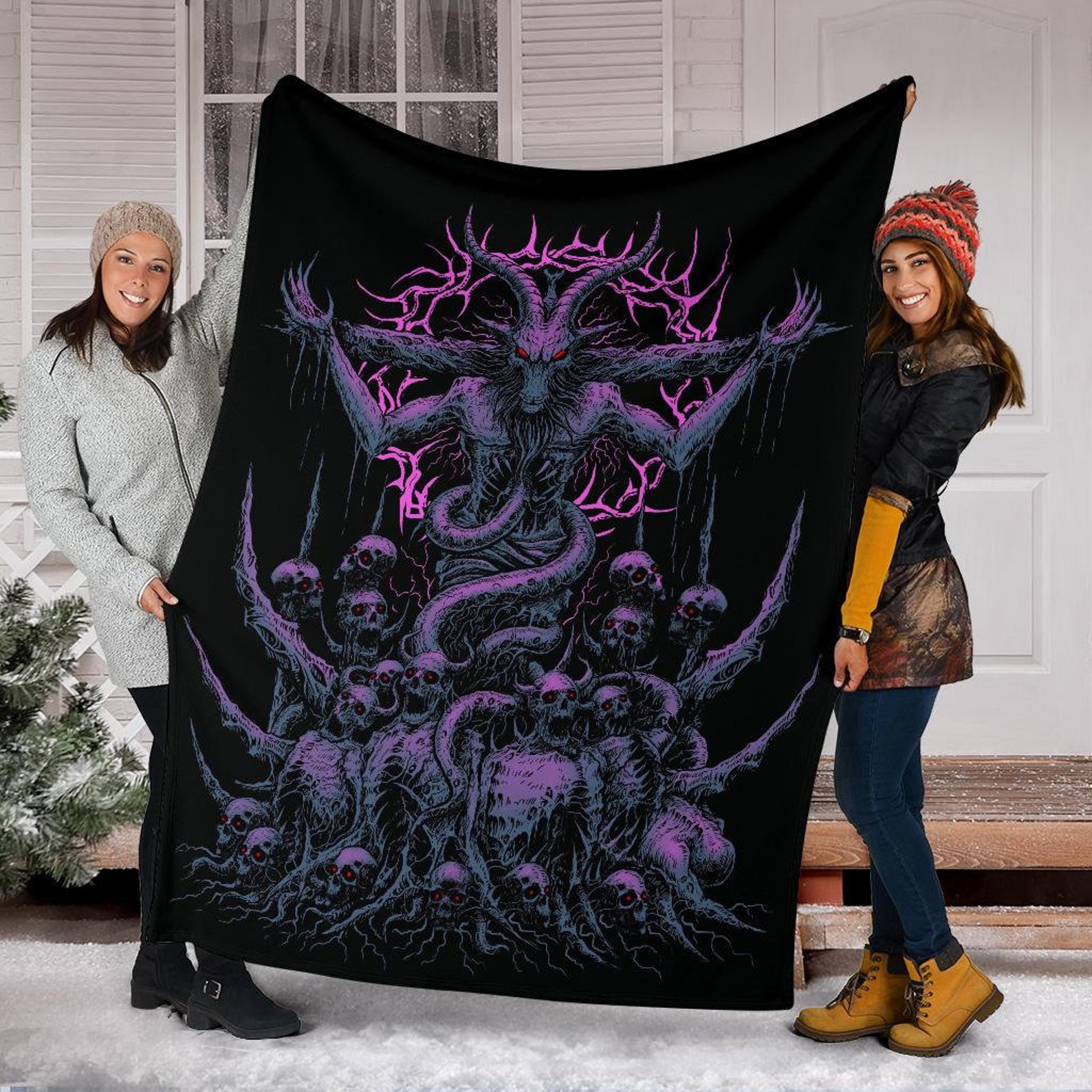 Skull Skeleton Unholy Possessed Messiah Resurrection Blanket - Etsy