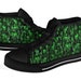 Punk Green Skull Smoke High Tops-skull High Tops-skull Punk - Etsy