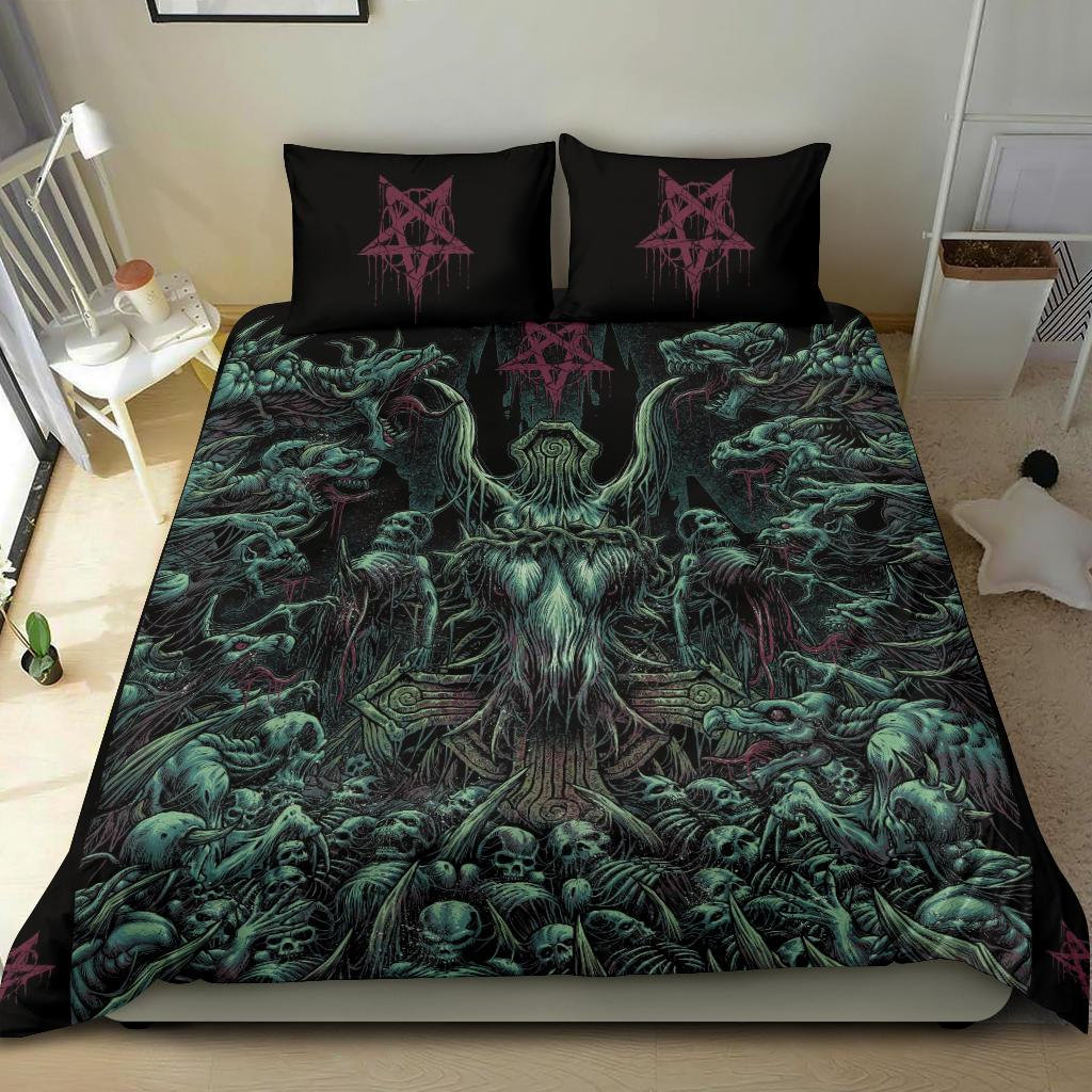 Skull Inverted Cross Crowned Goat Impaled Skeleton Demon - Etsy