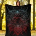 Skull Demon Wolf Blanket Color Version-skull Werewolf - Etsy