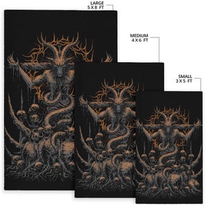 Skull Skeleton Unholy Possessed Messiah Resurrection Area Rug Awesome ...