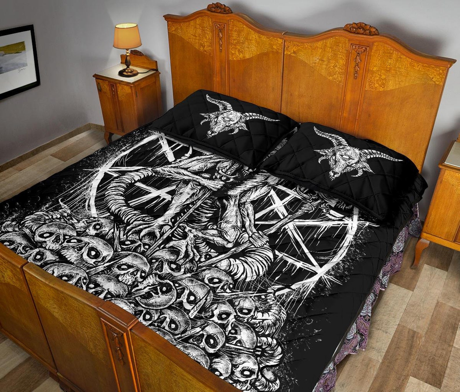 Skull Satanic Goat Cyclops Quilt-gothic Satanic Occult | Etsy