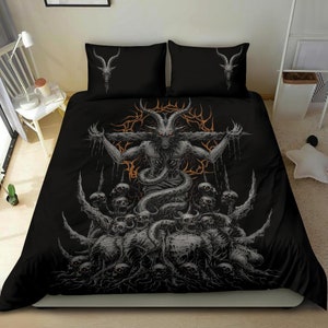 Skull Skeleton Unholy Possessed Messiah Resurrection 3 Piece Duvet Set ...