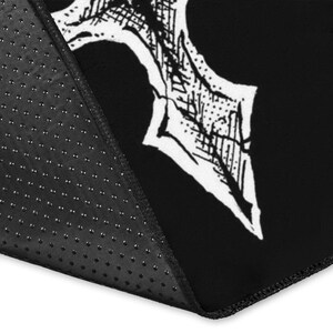Satanic Skull Demon Horn Inverted Cross Dagger Area Rug-death Metal ...