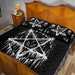Skull Satanic Pentagram Drip Quilt 3 Piece Bed Set-satanic Occult Goth ...
