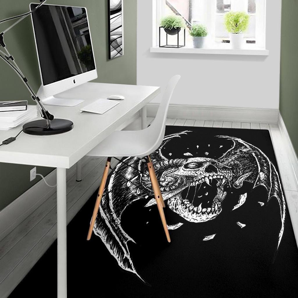 Skull Exploding Demon Dagger Area Rug Long Wing Rug - Etsy