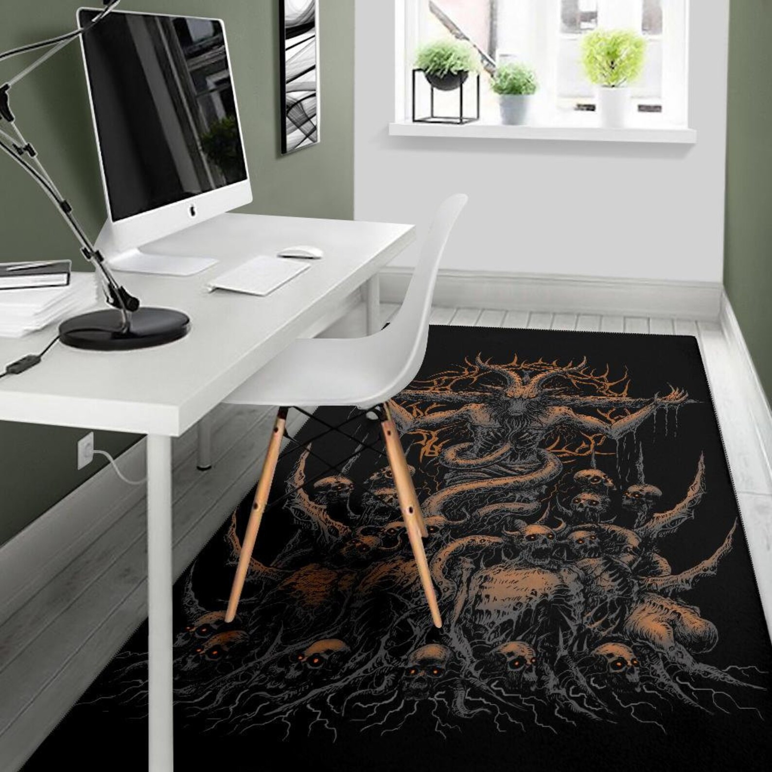 Skull Skeleton Unholy Possessed Messiah Resurrection Area Rug Awesome ...