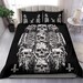 Satanic Skull Inverted Cross 3 Piece Duvet Set-skull Inverted - Etsy