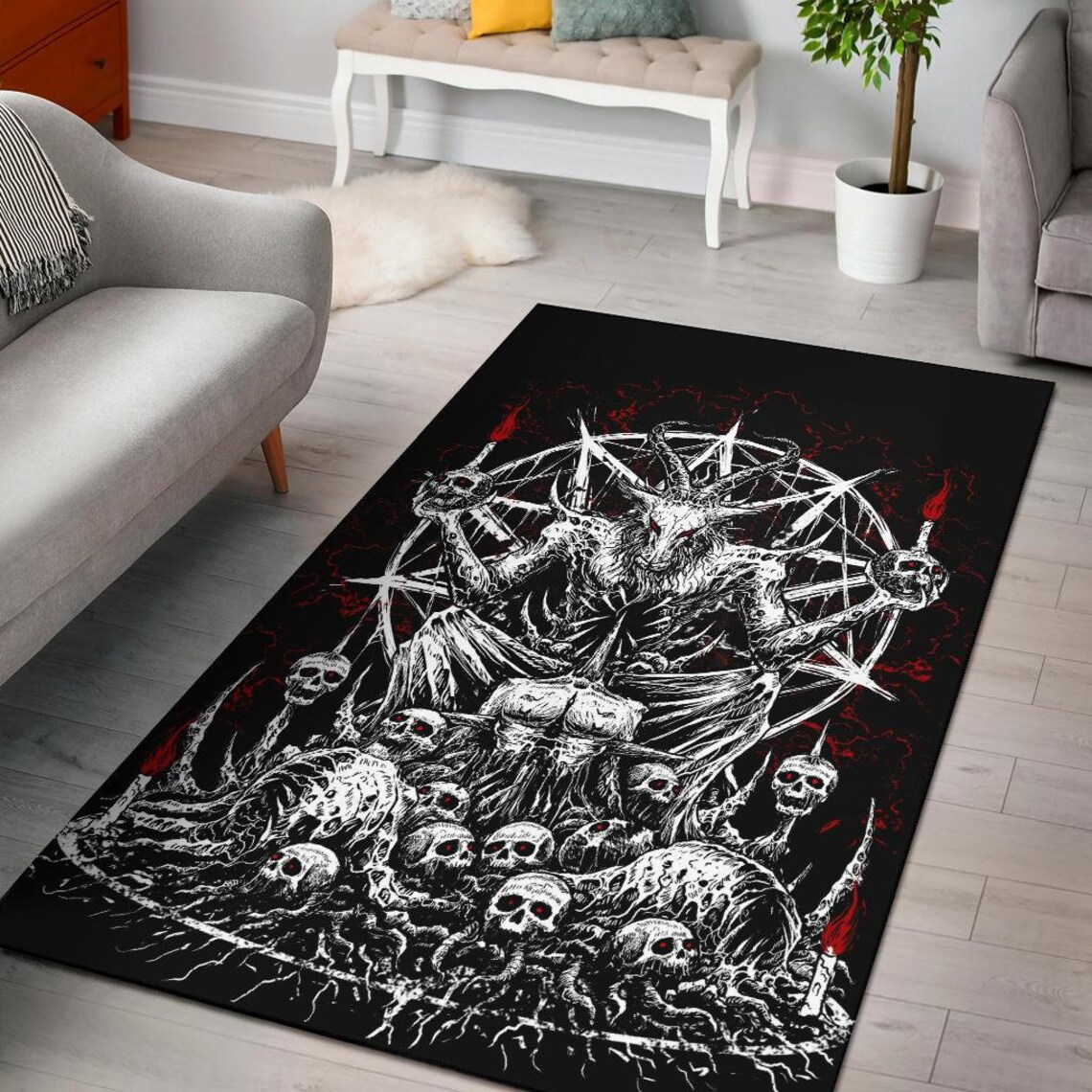 Skull Skeleton Satanic Goat Eternal Impaled Torment Skull | Etsy