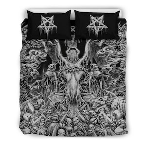 Skull Inverted Cross Crowned Goat Impaled Skeleton Demon Church ...