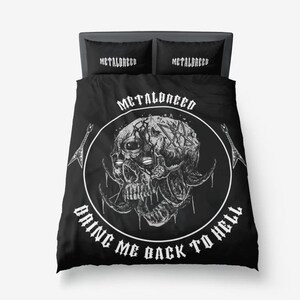 Heavy Metal Room Decor-death Metal Skull 3 Piece Duvet Set-skull Thrash ...