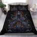 Skull Demon Virgin Serpent Satanic Pentagram Flame Church 3 Piece Duvet ...
