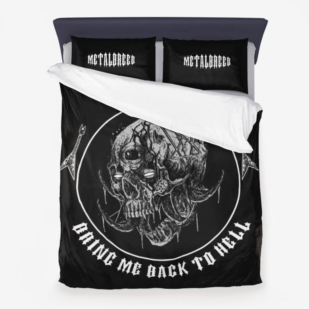 Heavy Metal Room Decor-death Metal Skull 3 Piece Duvet - Etsy
