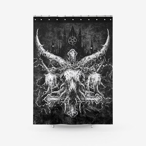 Skull Skeleton Demon Crowned Satanic Goat Satanic Cross With Satanic ...