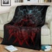 Skull Demon Wolf Blanket Color Version-skull Werewolf - Etsy