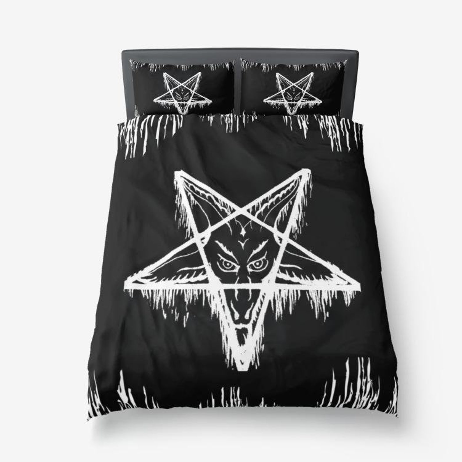 Satanic Room Decor Duvet-satanic Home Decor Bedding-satanic Melting ...