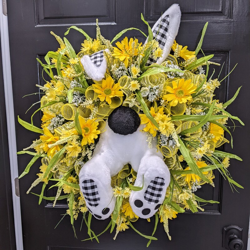 Rabbit Wreath - Etsy
