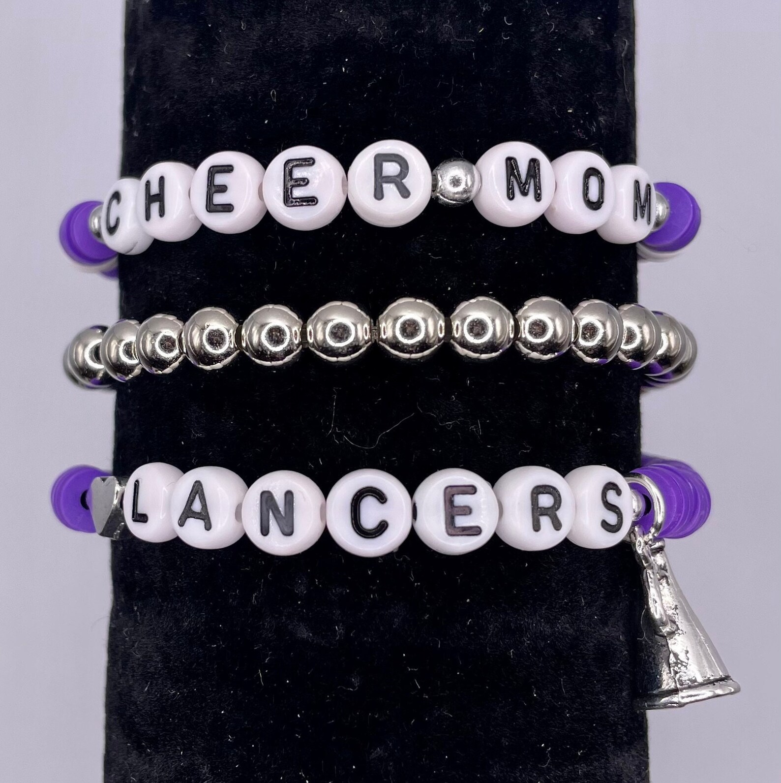 Cheer Mom Bracelet | Personalized Cheerleading Bead Bracelet ...