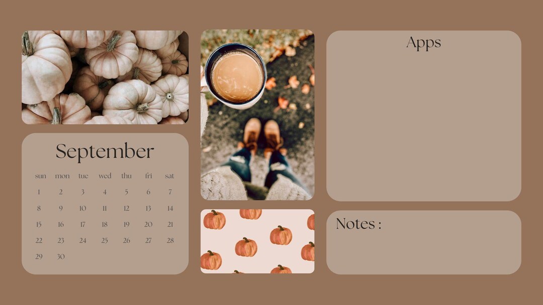 September - Fall Desktop Wallpaper - Etsy