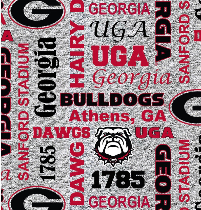 Georgia Bulldogs Soft Fleece Paired With Minky Luxe - Etsy