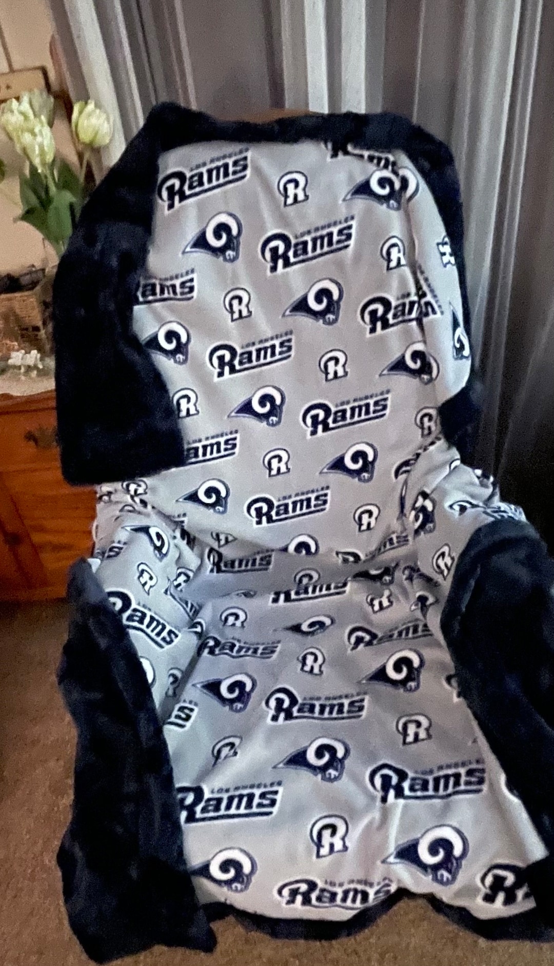 Los Angeles Rams Soft Fleece Paired With Minky Luxe. Available to Ship ...