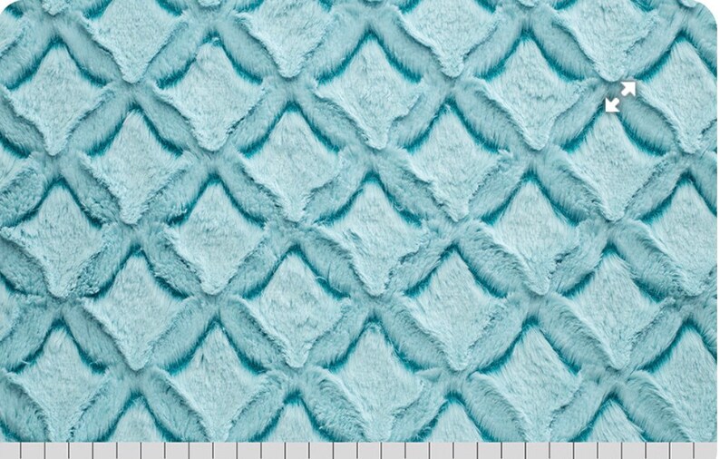 Minky Luxe Frosted Gem Aqua Paired With Minky Luxe Marble - Etsy