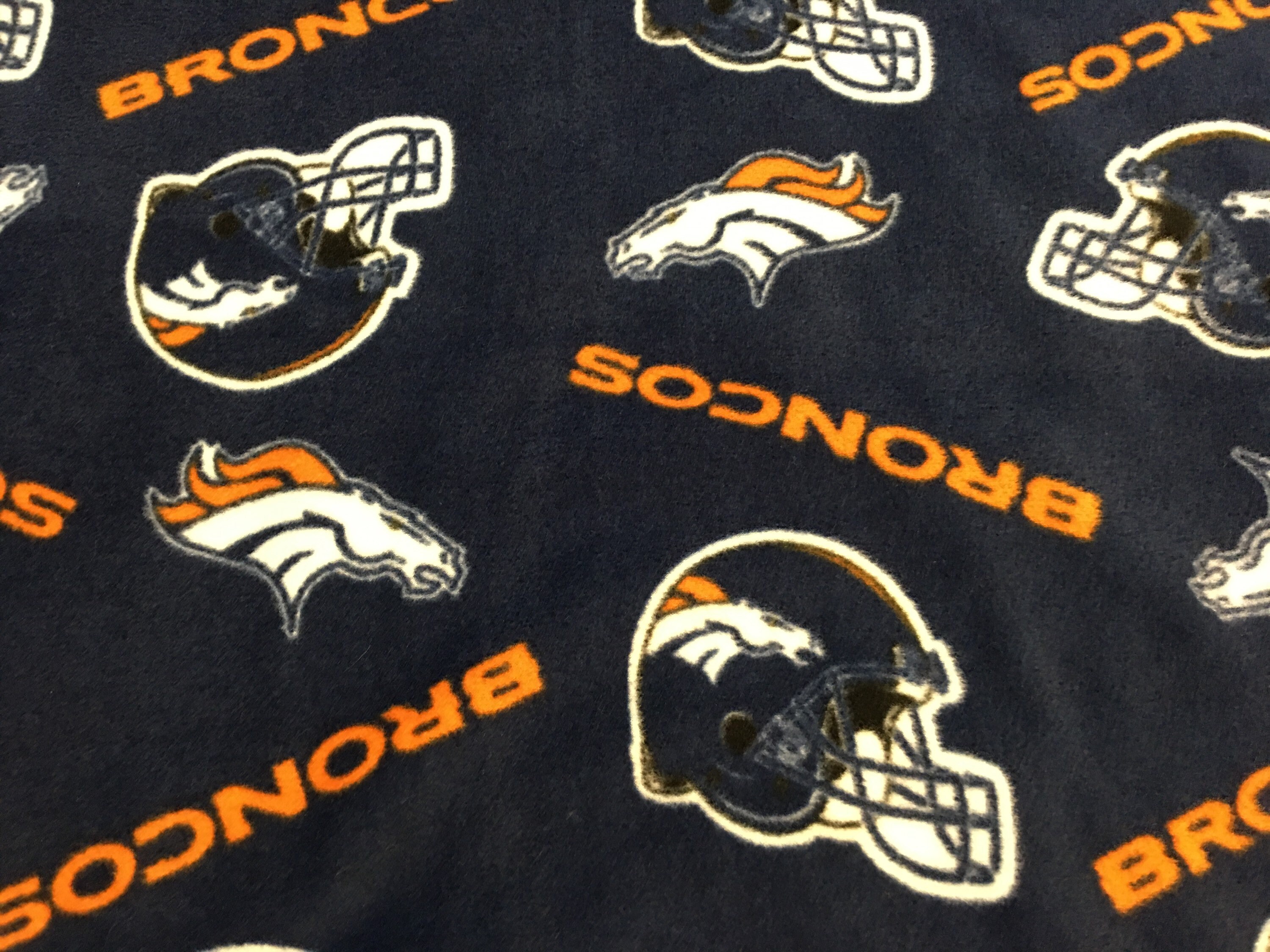Denver Broncos Soft Fleece Paired with Minky Luxe Hide Orange | Etsy