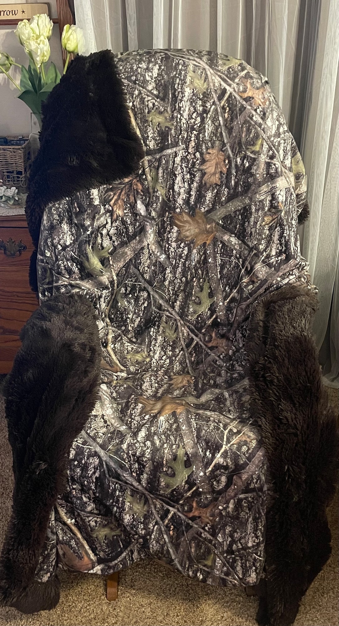 Camo Minky Cuddle Paired With Minky Luxe Shaggy - Etsy