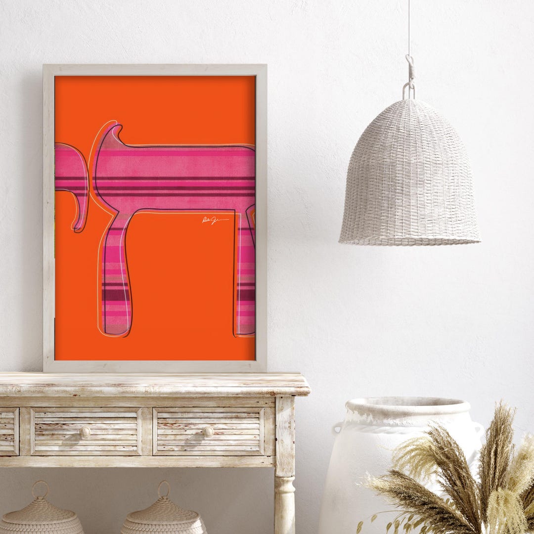 Chai Symbol Art Print Modern Jewish Wall Art, High-quality USA ...