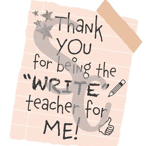 You're the write Teacher Printable - Etsy