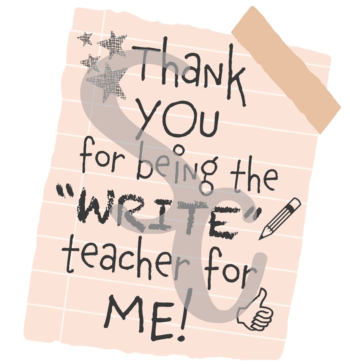 You're the write Teacher Printable - Etsy