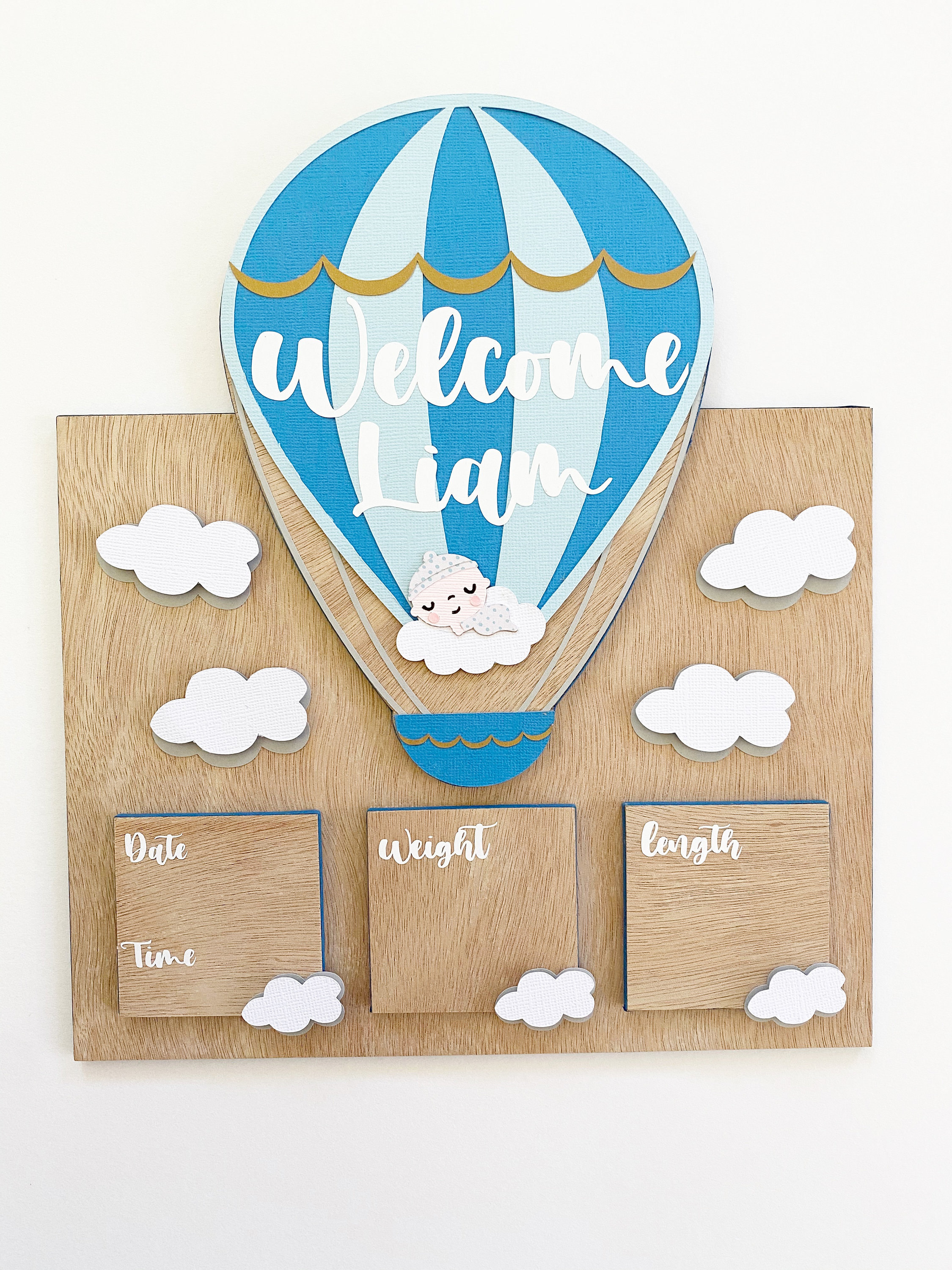 Baby Welcome Sign, Door Sign, Baby Birth Information Sign, Hospital ...