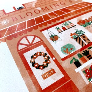 Print 21x21cm - Blooming's (flower Shop) - Etsy
