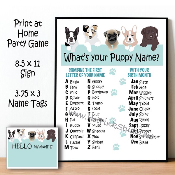 Puppy Name Signs - Etsy