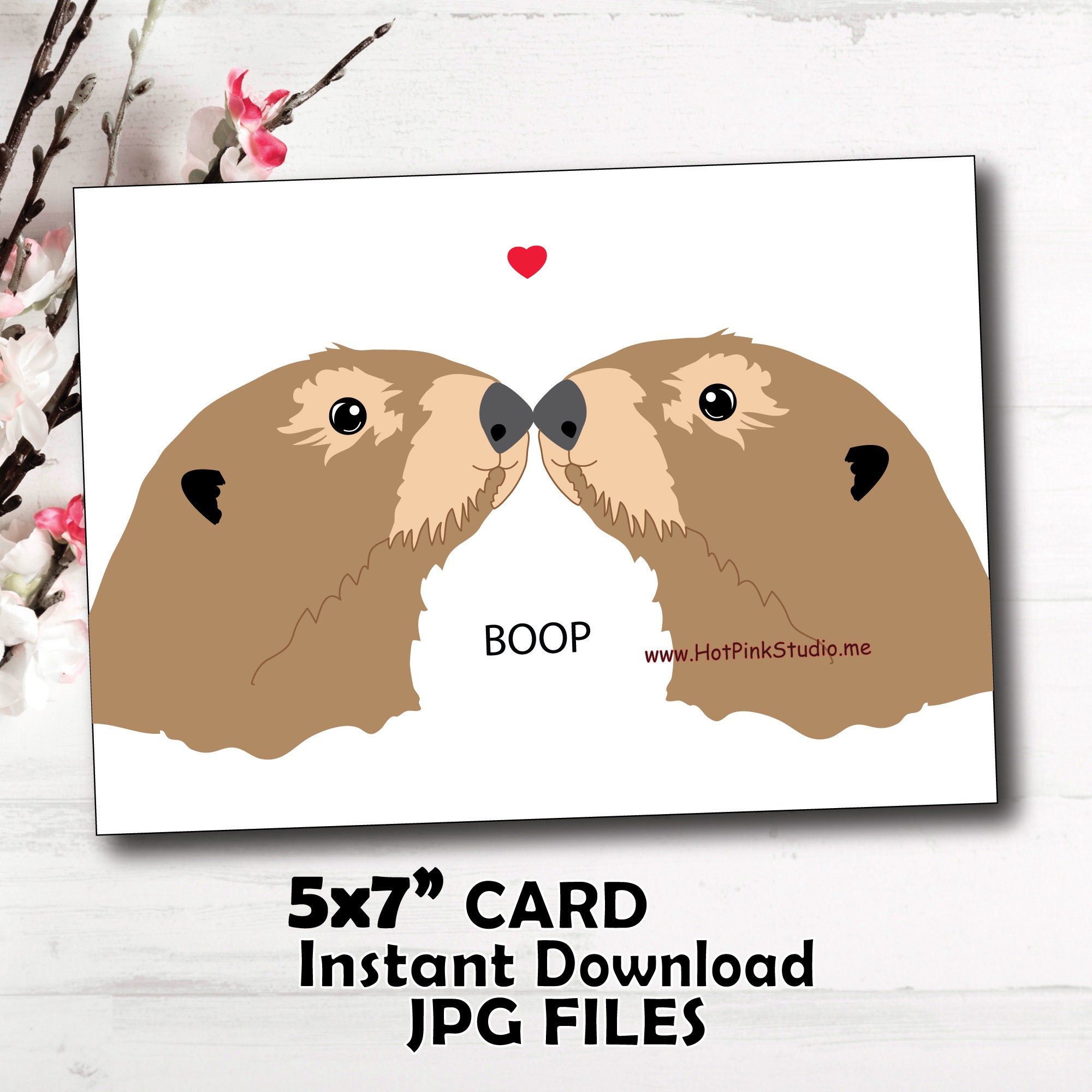 Sea Otter Card, Boyfriend Anniversary Card, Cute Birthday Card, Cute ...