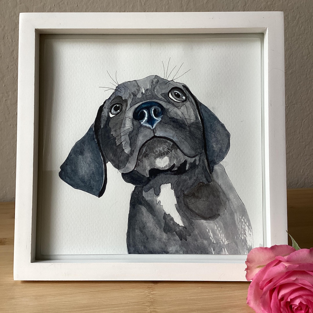 Exclusive Cane Curso Dog Custom Portraits Watercolor Hand-painted Pet ...