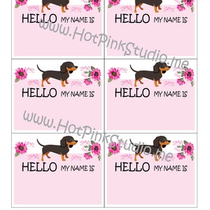 Dachshund Puppy Name Game: Dog Birthday Party Activity (printable) - Etsy