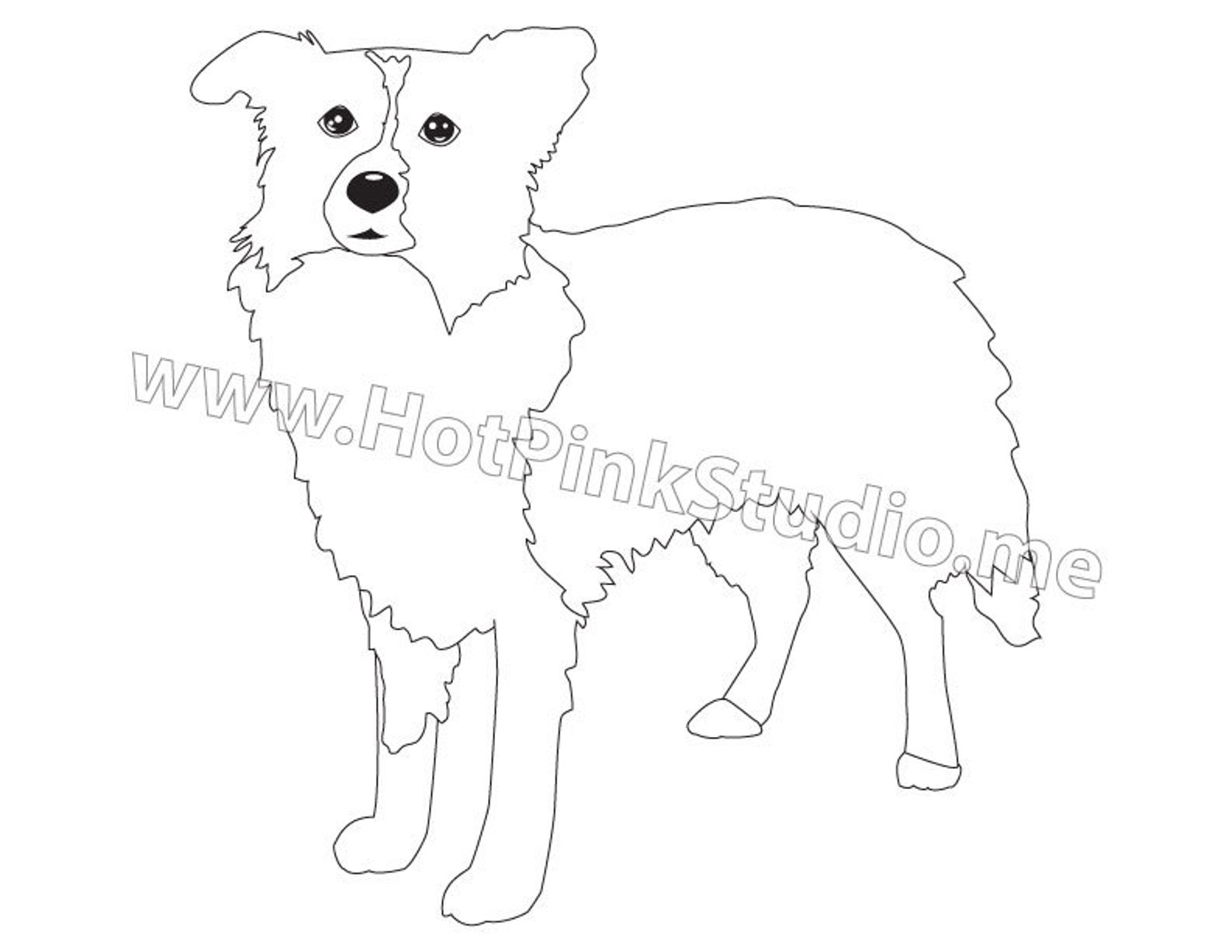 COLLIE GAME Pin the Tail on the Border Collie Game, FREE Dog Coloring ...